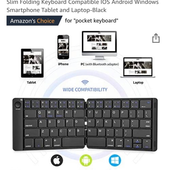 Tablets & Accessories | Samsers Foldable Bluetooth Keyboard | Poshmark